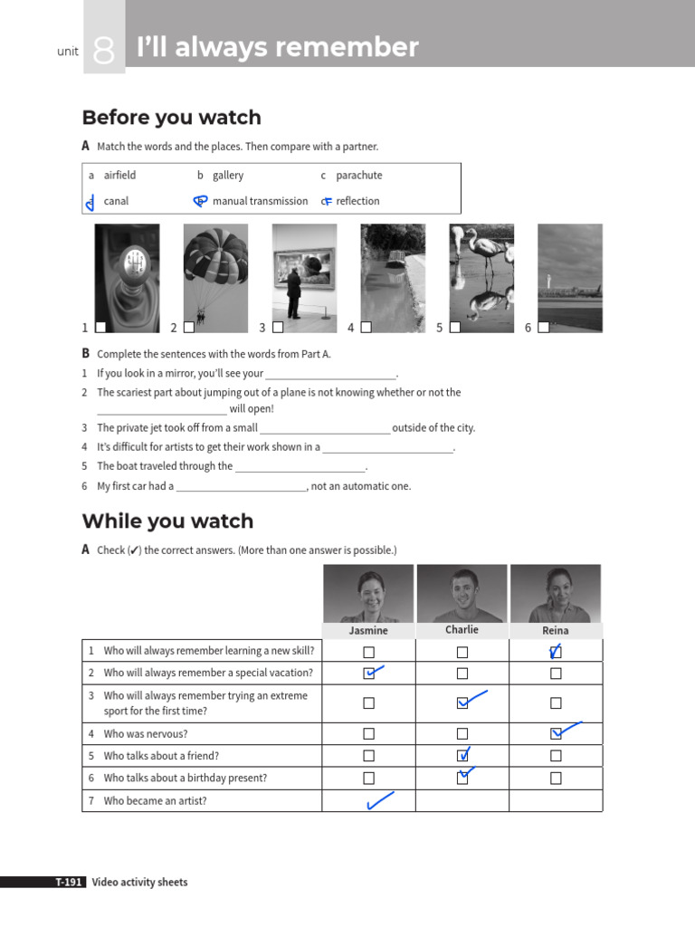 Four Corners Level 4 Unit 8 | PDF