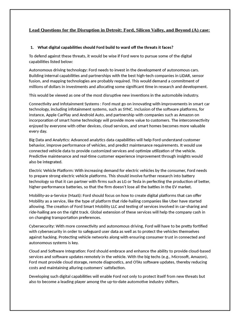 Ford Case | PDF | Cloud Computing | Ford Motor Company