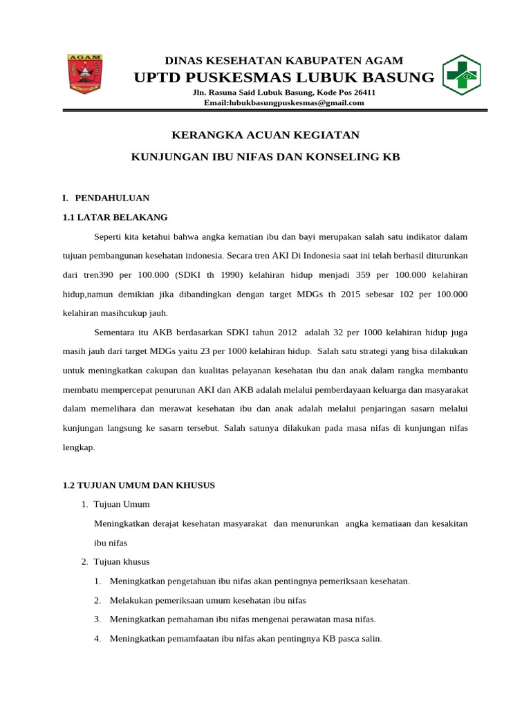 KIA - KAK Nifas KB | PDF