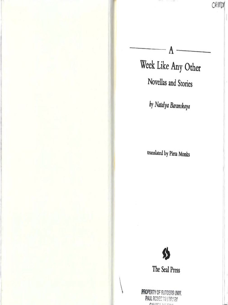 Baranskaya A Week Like Any Other 35 62 1 | PDF