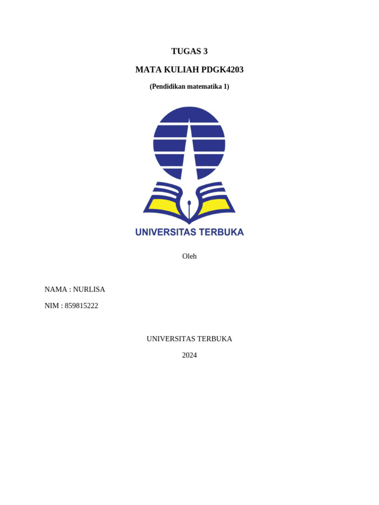 Tugas ke 3 Matematika 1 cmiw | PDF