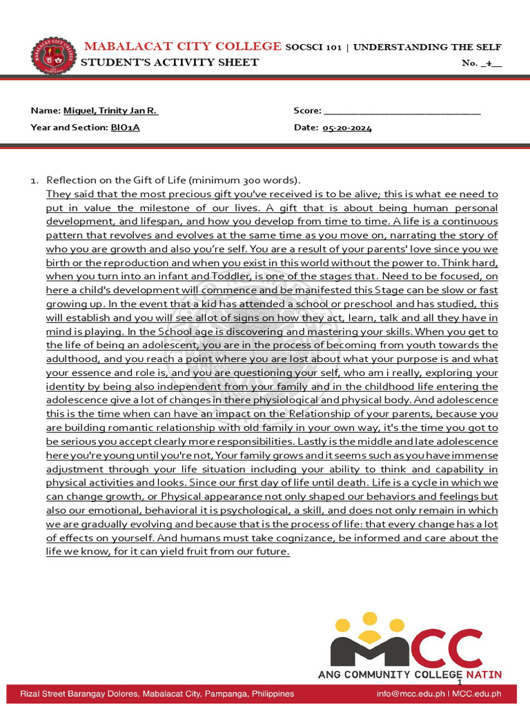 Sas Uself Worksheet 4 Pdf Sex Education Gender