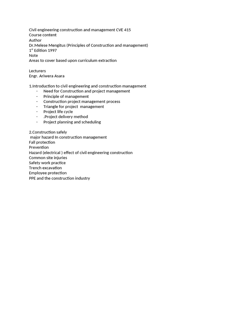 CVE 415 Conrent | PDF