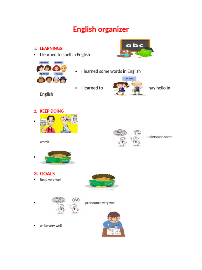 English Organizer | PDF