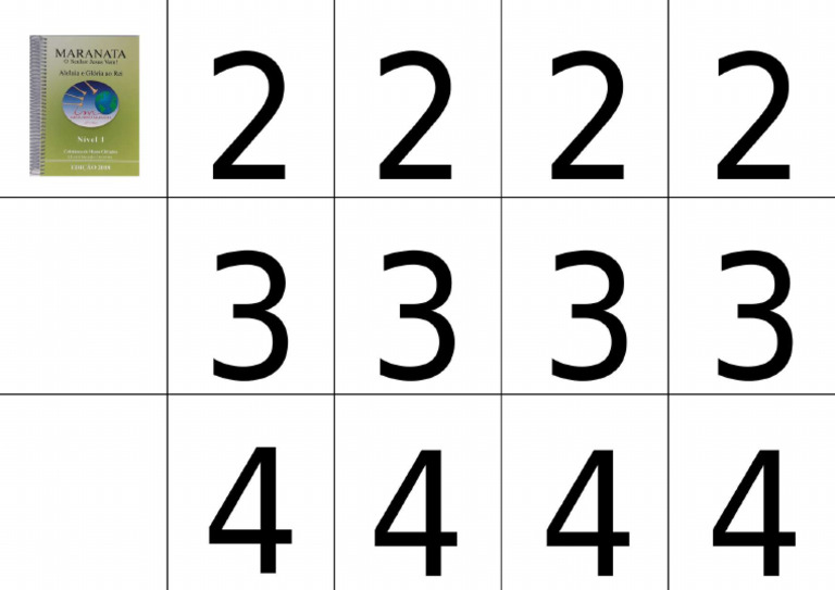 Plaquinha de Numeros 1 | PDF