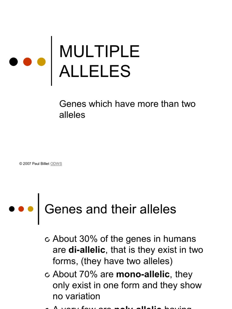 04 Multiple Alleles | PDF | Social Science | Wellness