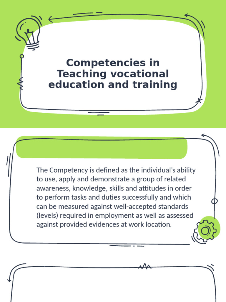 Competency in Teaching Vocational Educational and Training | PDF