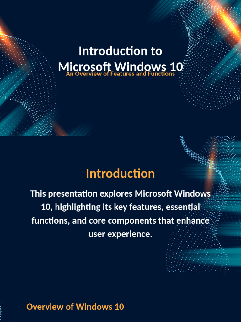 Introduction To Microsoft Windows 10: An Overview of Features and ...