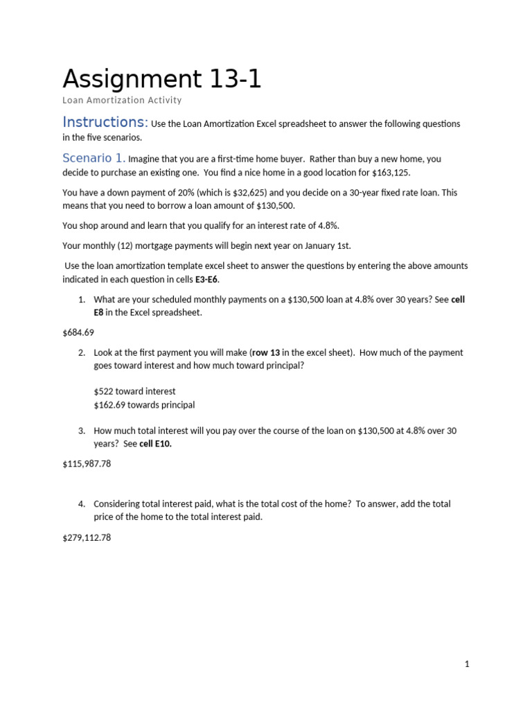 Assignment_Ch 07_Loan_Amortization_Directions (docx file) | PDF ...
