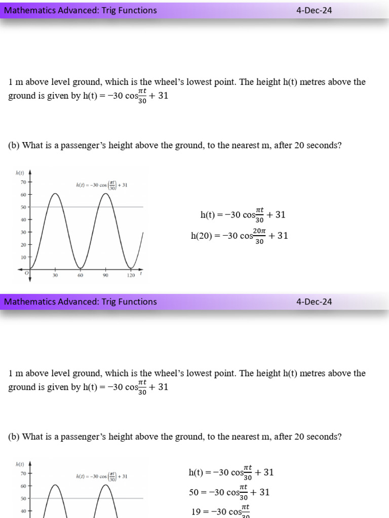 Mat3 04 Applications Of Trig Graphs Pdf Trigonometric Functions Mathematics
