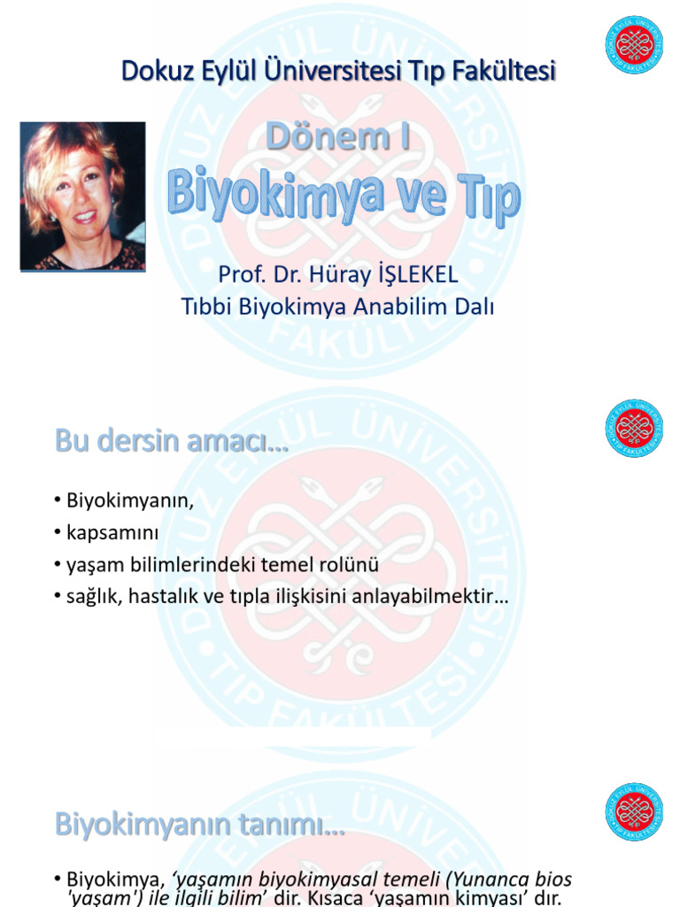 Sunum 6 Dr.huray Islekel Biyokimyaya Giris d1 | PDF