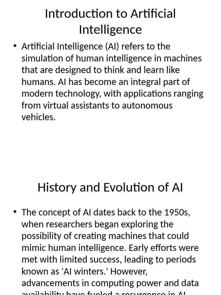 Overview of Artificial Intelligence Basics | PDF | Machine Learning ...