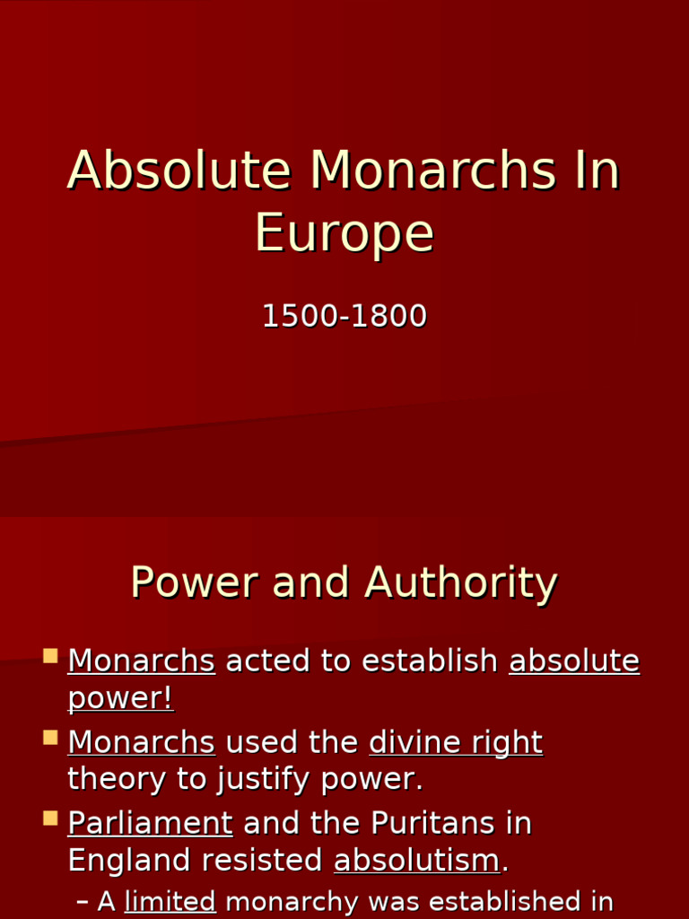 Absolute Monarchs in EuropeGF2024 | PDF | Absolute Monarchy | Oliver Cromwell