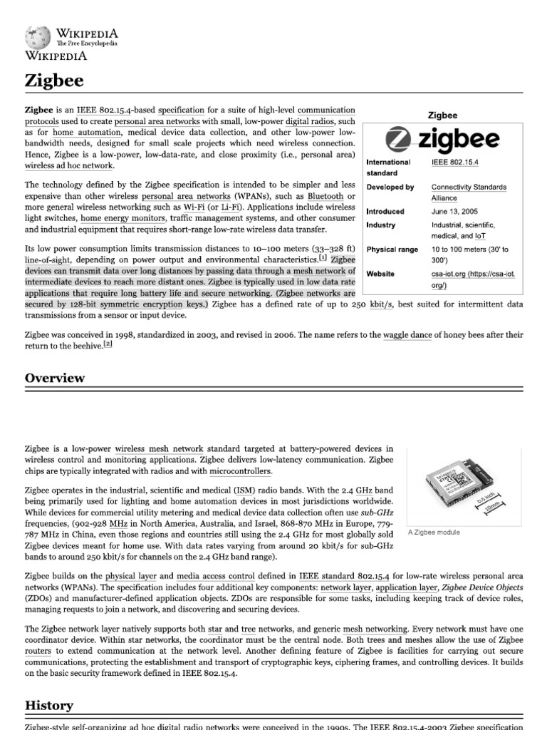 Zigbee | PDF