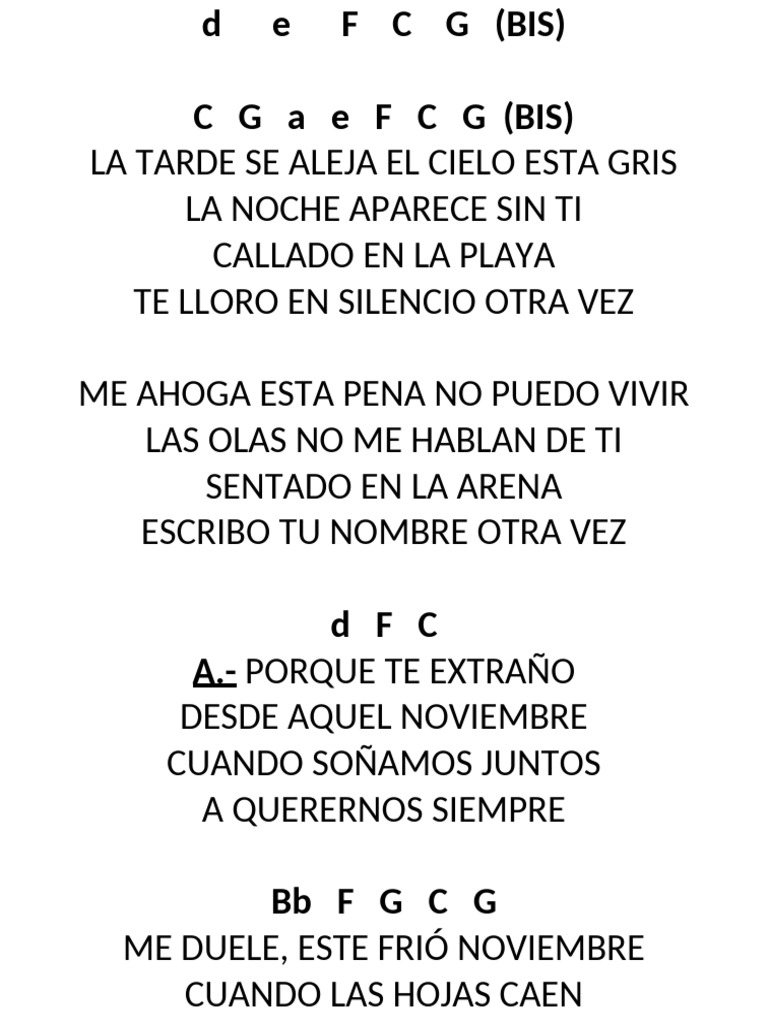 Noviembre Sin Ti | PDF