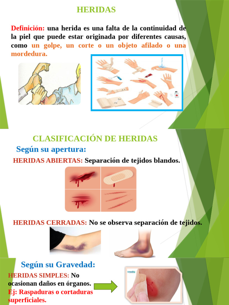 Heridas Final | PDF | Herida | Primeros auxilios
