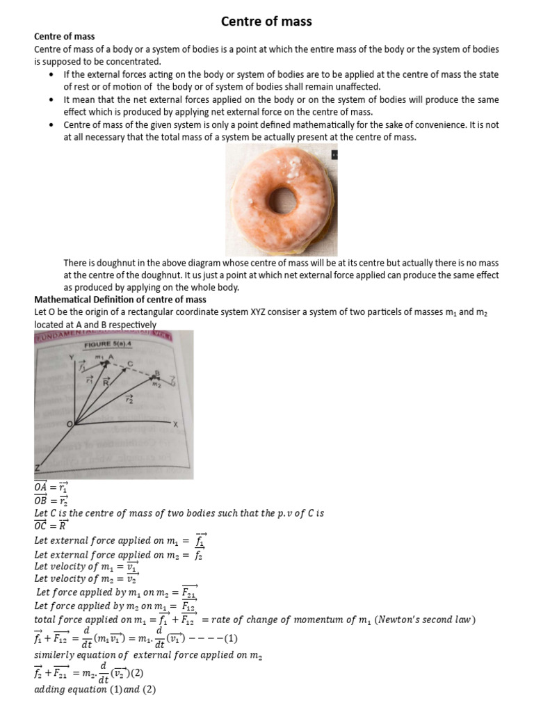 COM | PDF | Physics | Geometry