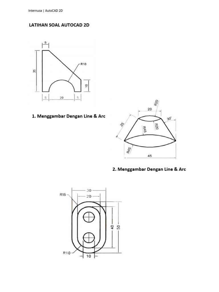 Soal Autocad 2D Page2 | PDF