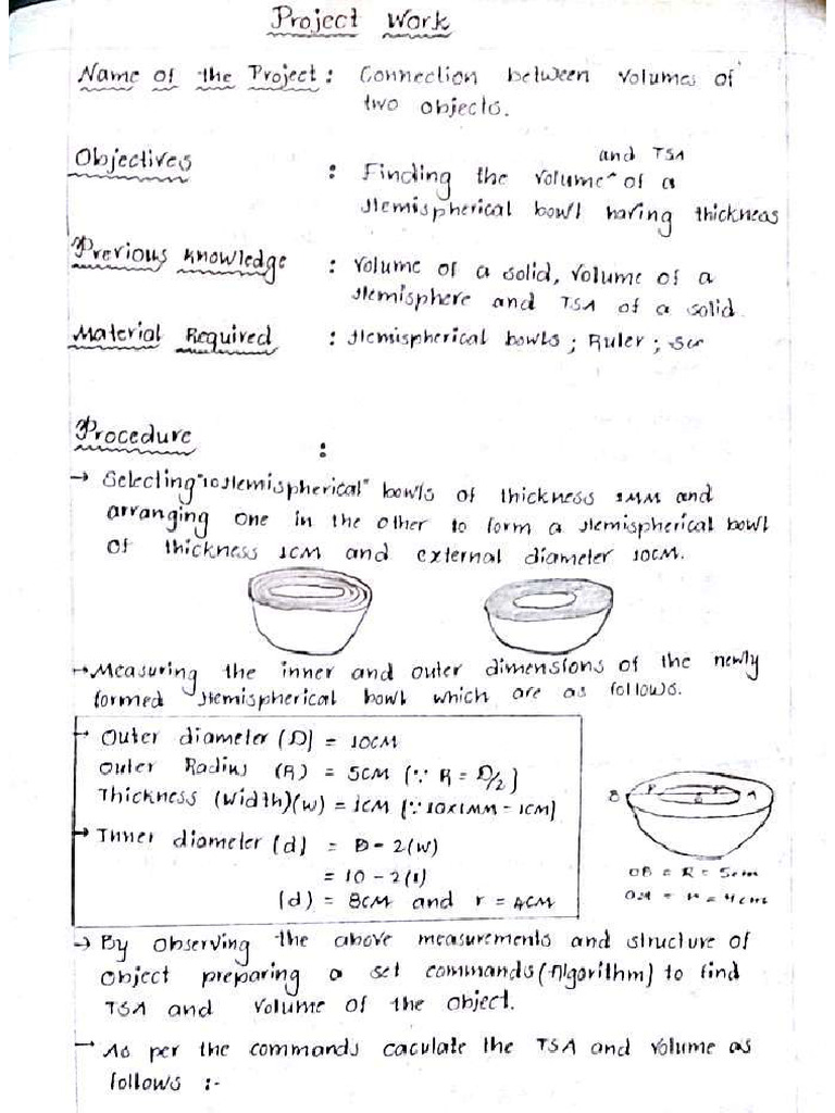 10th EM Project Mensuration | PDF