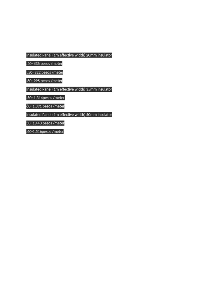 Insulated Panel | PDF