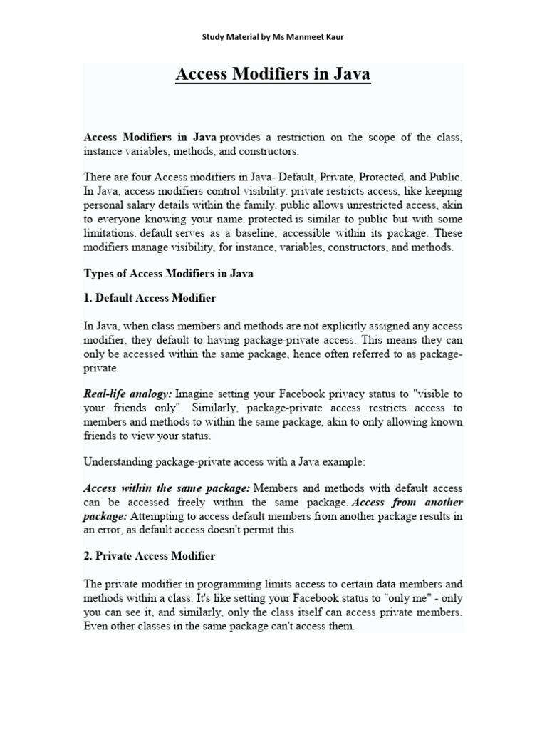 Modifiers Constructors Constructor OverloadinginJavapdf 2024 08-30-09!58!40 | PDF | Method ...