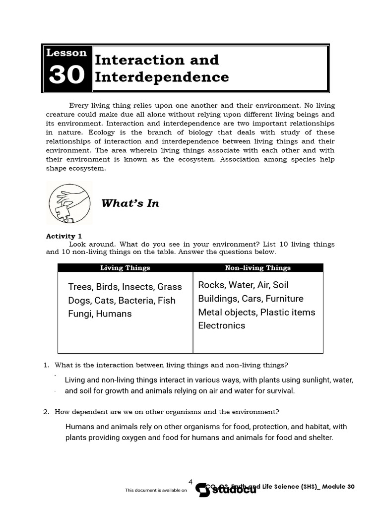 Kami Export - Interaction and Interdependence | PDF | Ecosystem | Ecological Niche