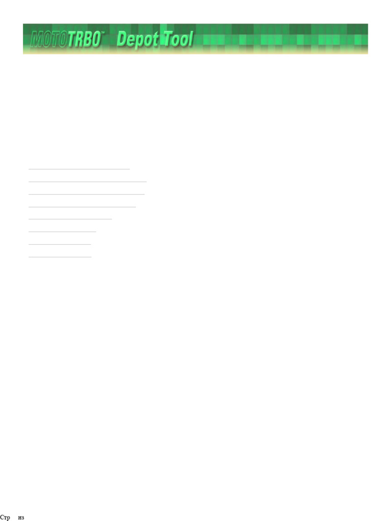 MOTOTRBO Depot Tool Help | PDF | Usb | Installation (Computer Programs)