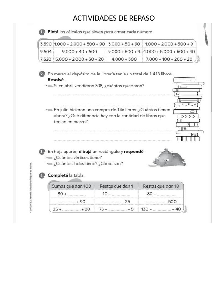 Actividades de Repaso Matematicas | PDF