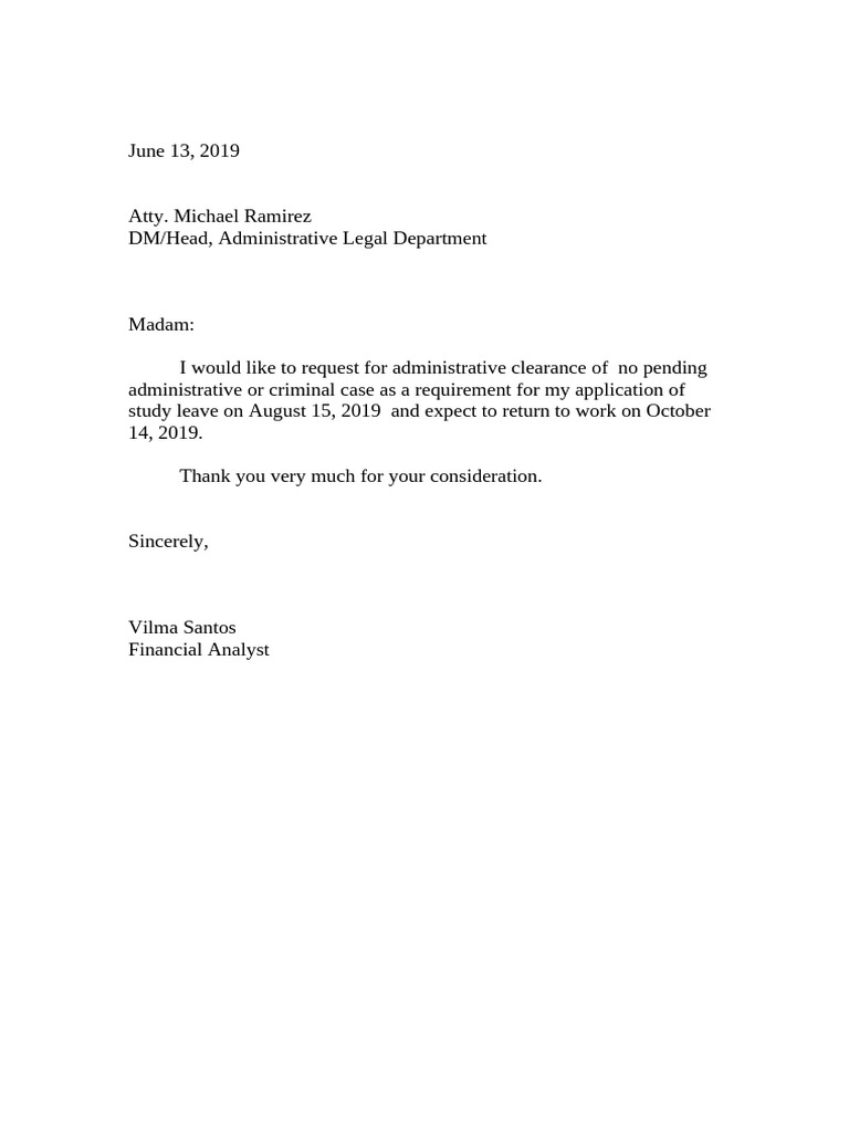 Study Leave Request | PDF