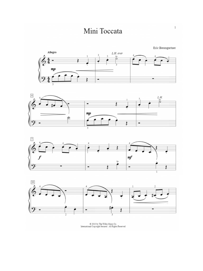Mini Toccata BaumGartner | PDF