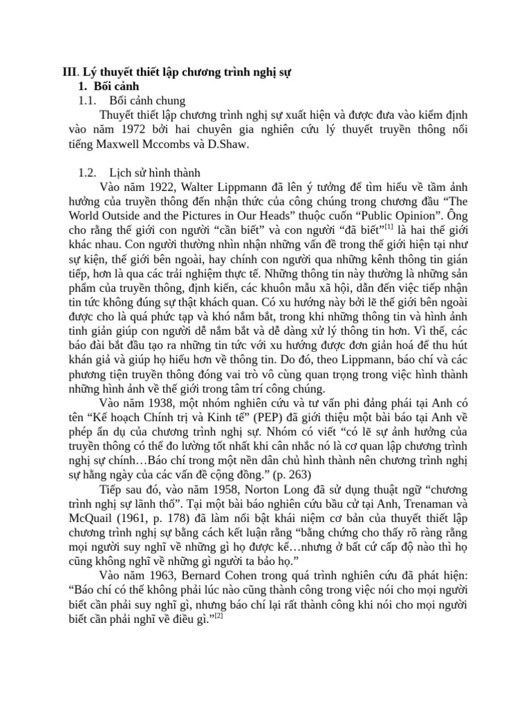 III. LTTT - GK Lý thuyết thuyết thiết lập chương trình nghị sự | PDF