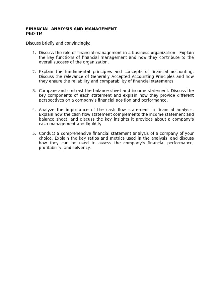 Module 1 Financial Accounting Prep Presentation Analysis And Interpretation Of Financial