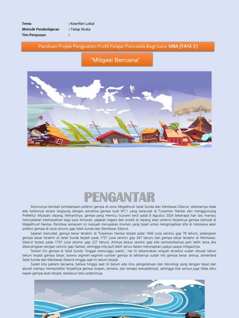 Modul p5 Mitigasi Bencana 2024 | PDF
