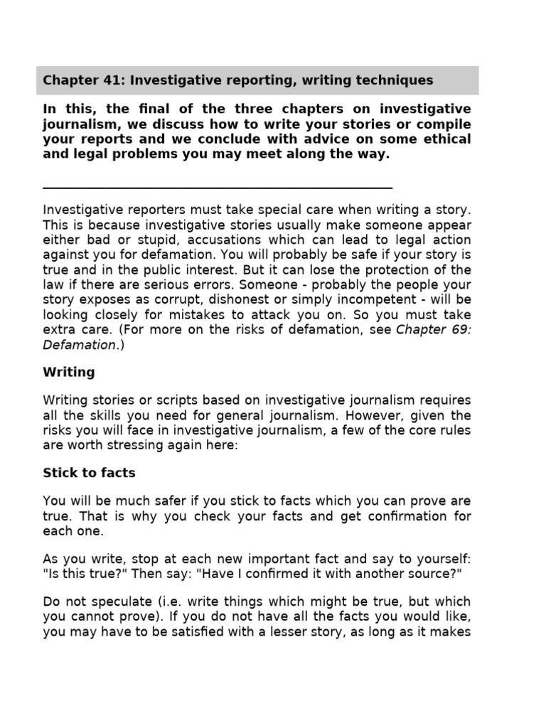 Investigative Reporting | PDF | Crimes | Crime & Violence