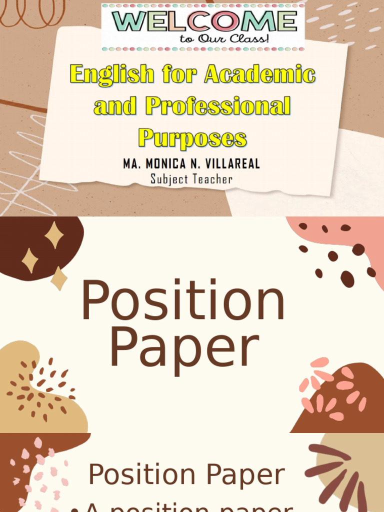 EAPP_Lesson-11_Writing-a-Position-Paper_Asynchronous-Activity-8 (1) | PDF | Argument | Evidence