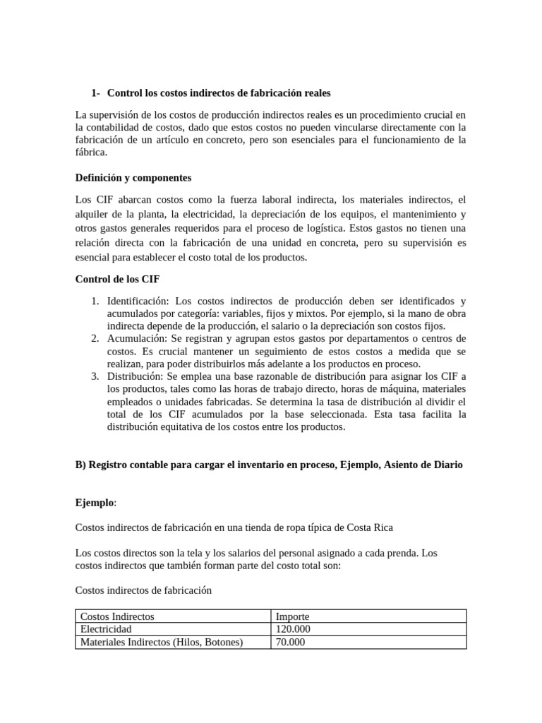 CIF | PDF | Depreciación | Costo