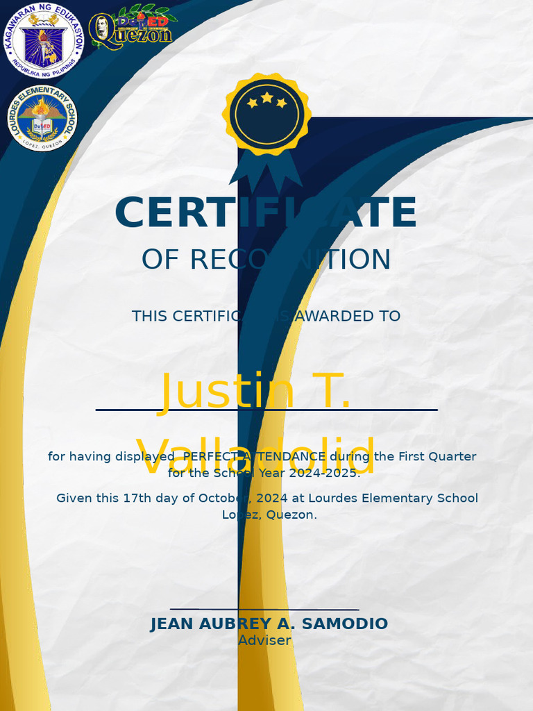 Perfect Attendance | PDF