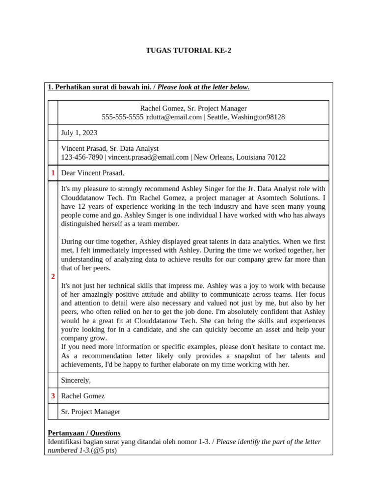 Tugas Tutorial 2 Bahasa Inggris (1) | PDF