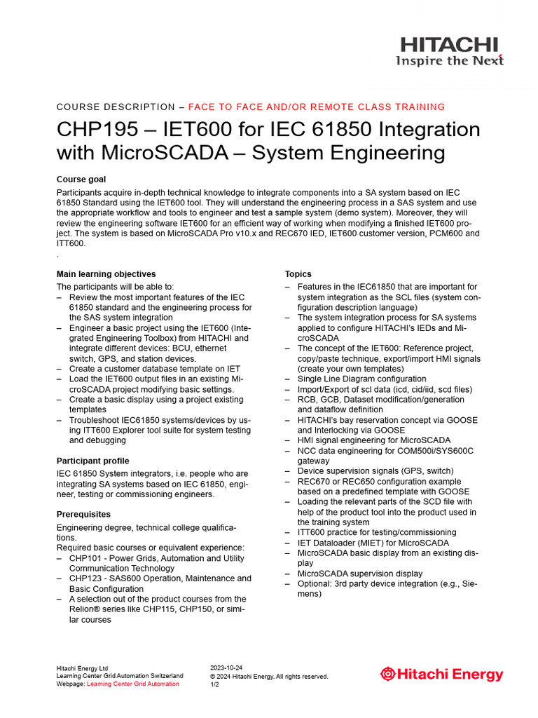 IET600 Training for IEC 61850 Systems | PDF | Computing | Computer ...