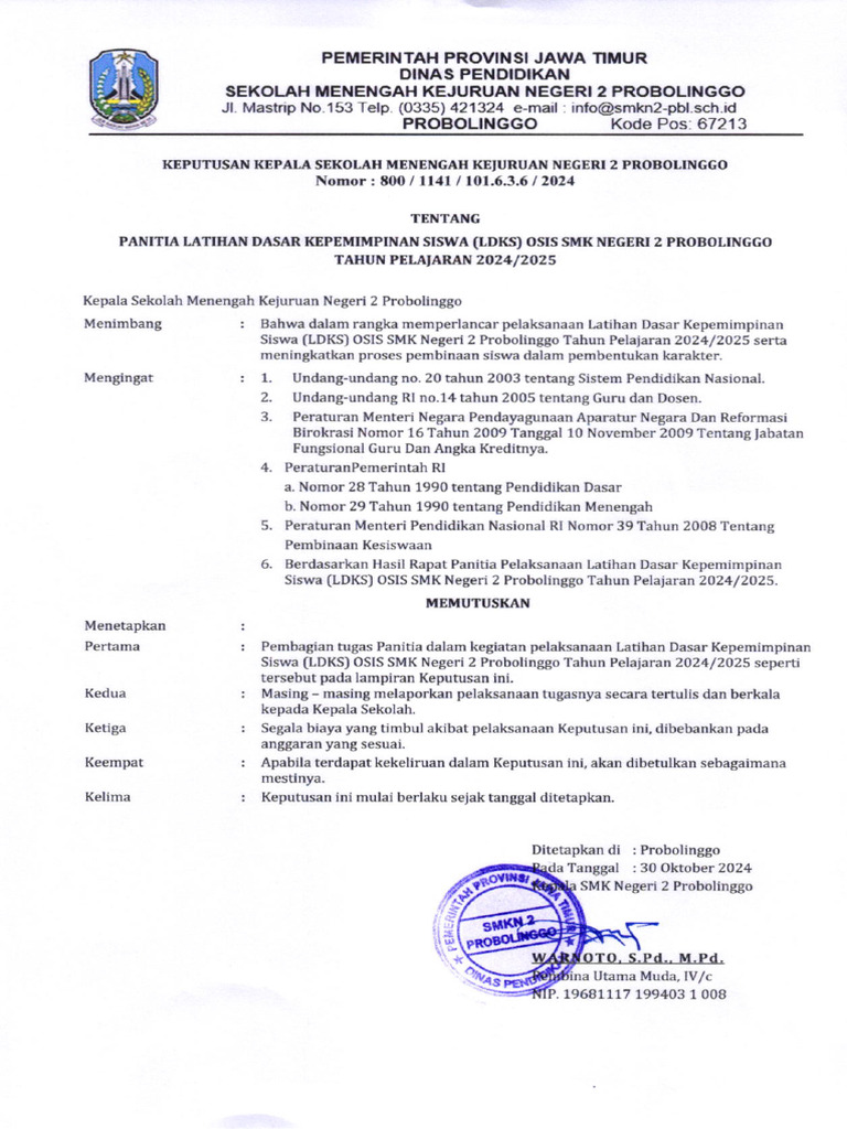 Sk-Panitia LDDK 2024-2025 | PDF