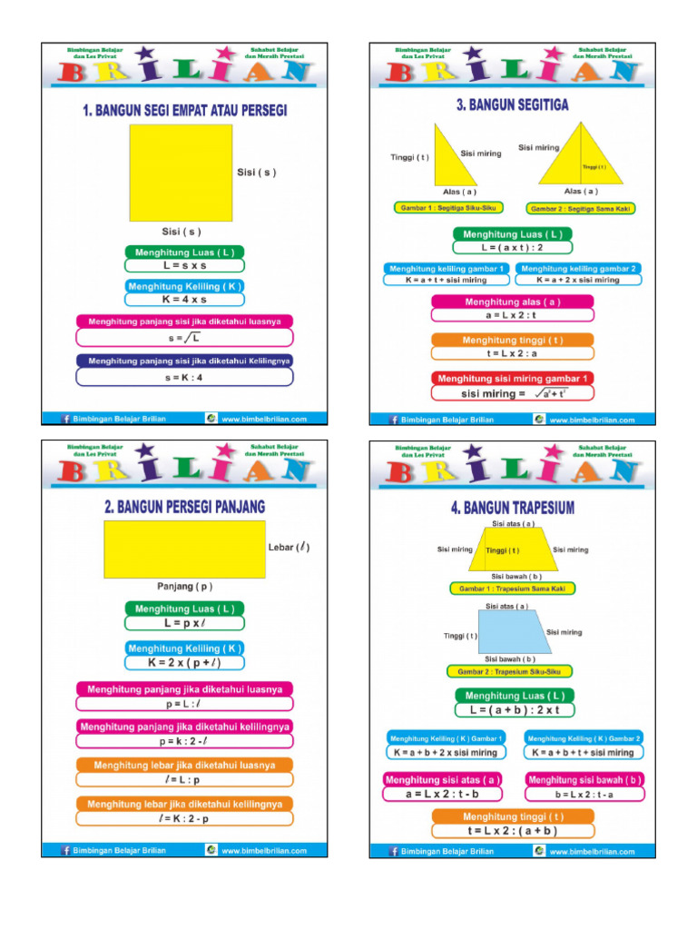 Rumus Luas Bangun Datar | PDF