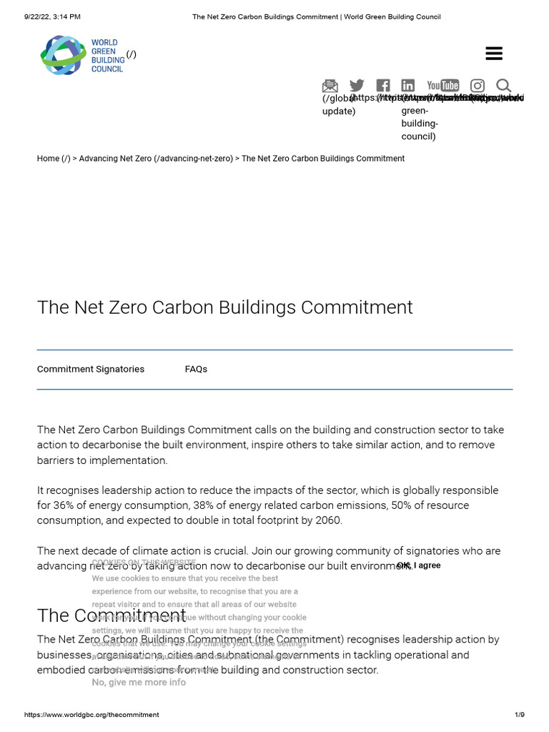 The Net Zero Carbon Buildings Commitment - World Green Building Council | PDF | Climate Change ...