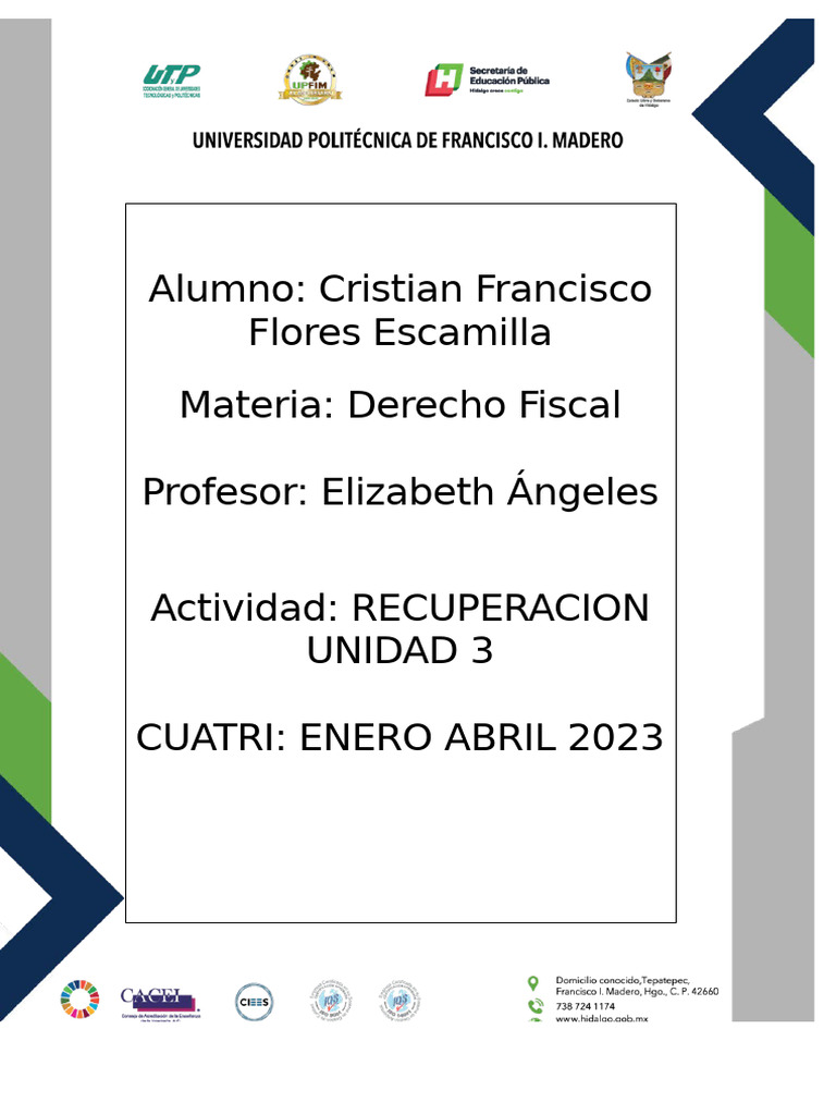 A3 Ejercicio Práctico Pago Provisional Sobre IVA Del Mes de Enero - Docx RECUPERACION DERECHO ...