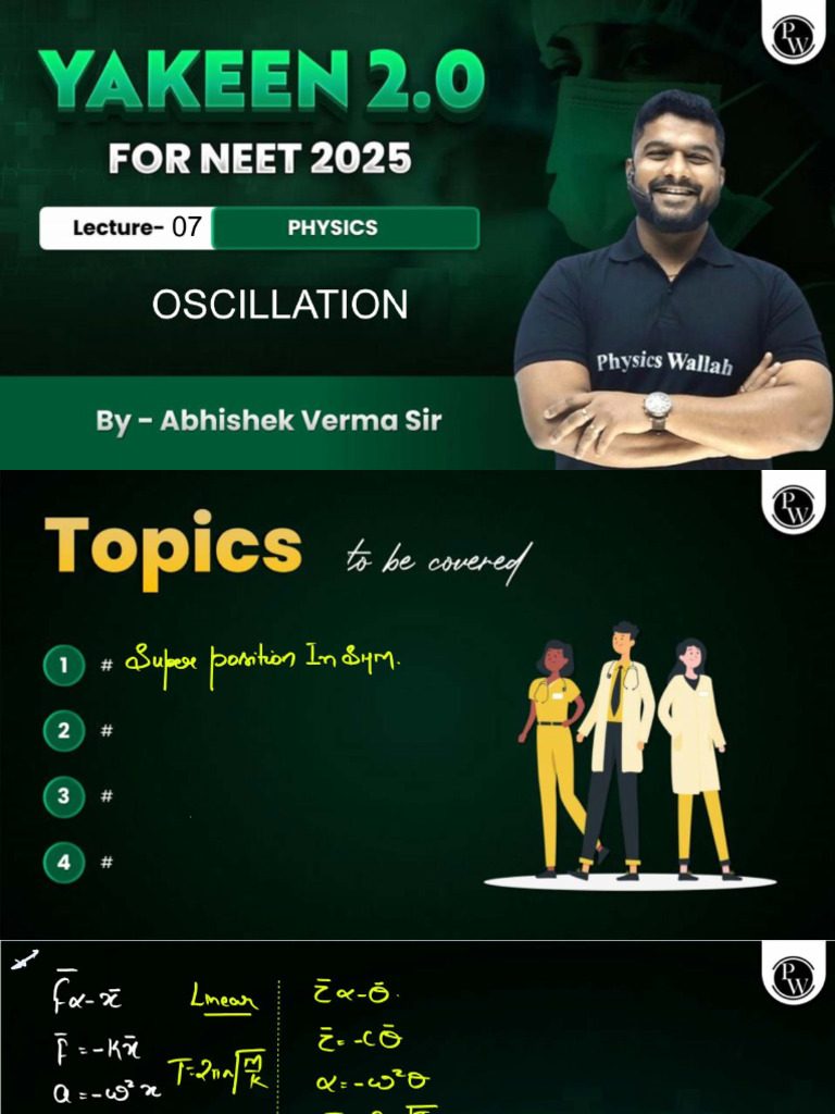 Oscillation 07 Class Notes Pdf