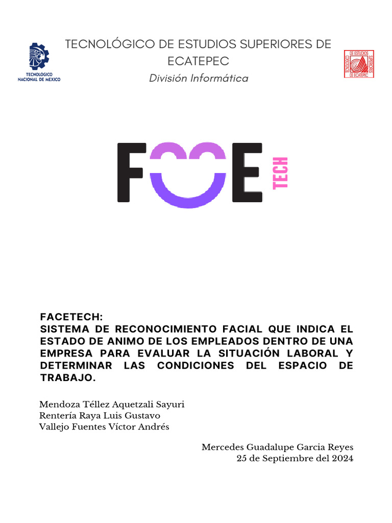 FACETECH. TECNOLÓGICO DE ESTUDIOS SUPERIORES DE ECATEPEC División ...