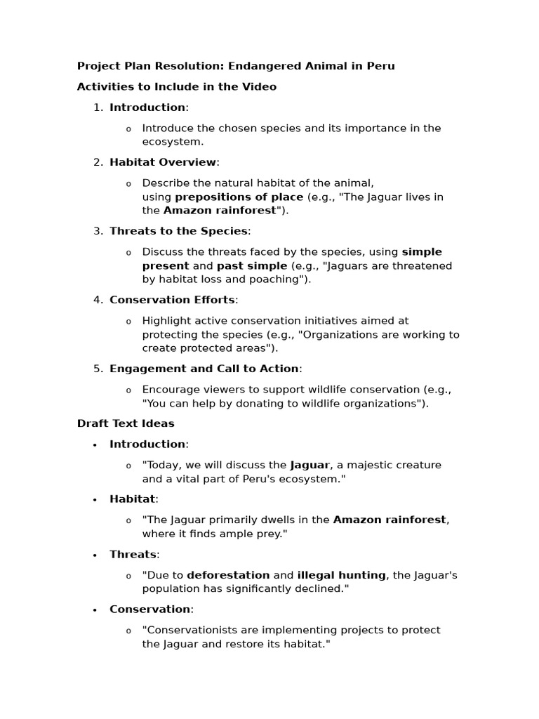 Protecting Jaguars in Peru: A Conservation Guide | PDF