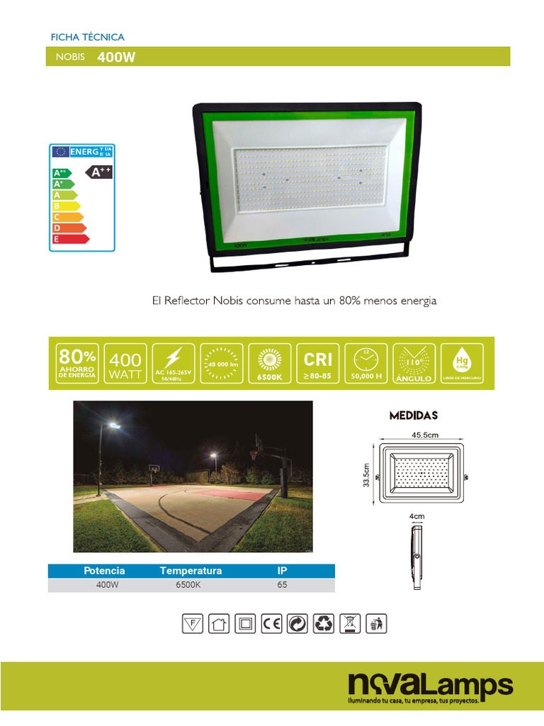 Ficha Tecnica Nobis 400w | PDF