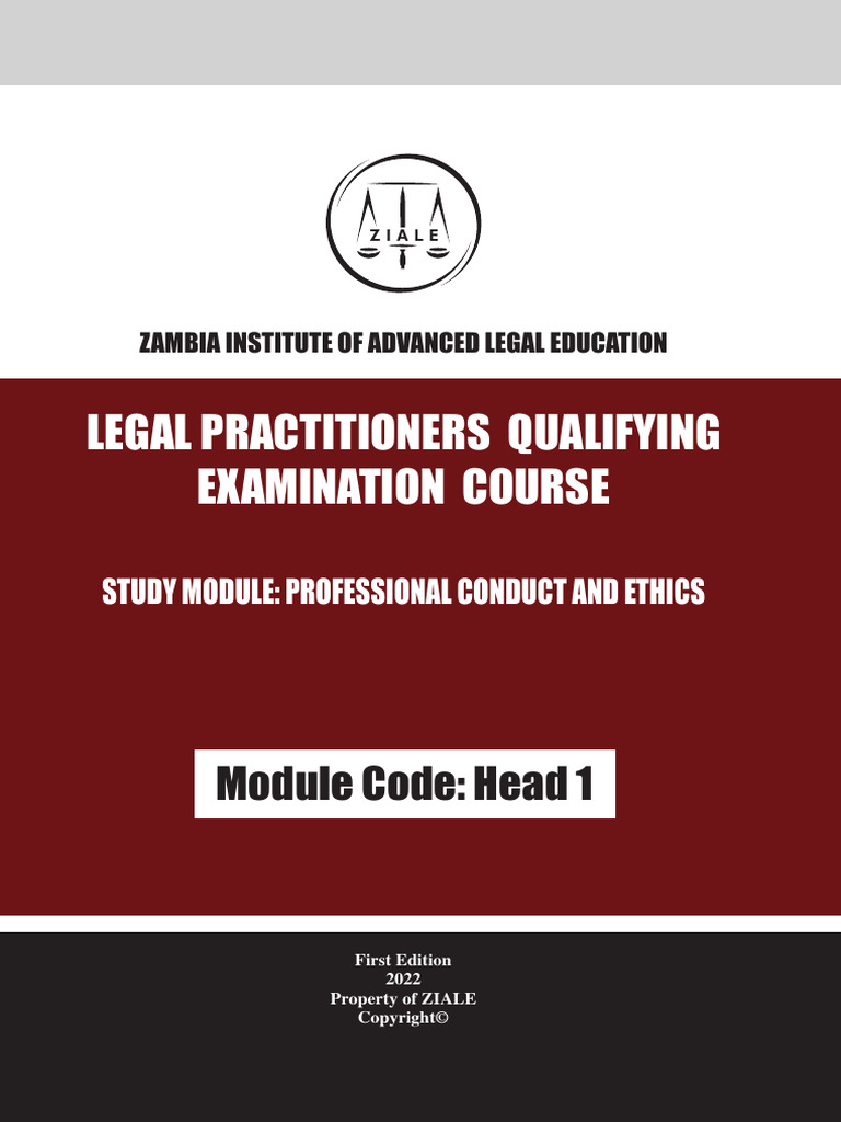 PROFESSIONAL CONDUCT AND ETHICS Module 1 | PDF | Lawyer | Professional Ethics