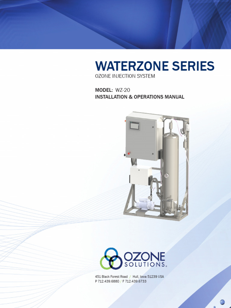 WZ-20 Customer Manual | PDF | Ozone | Pump