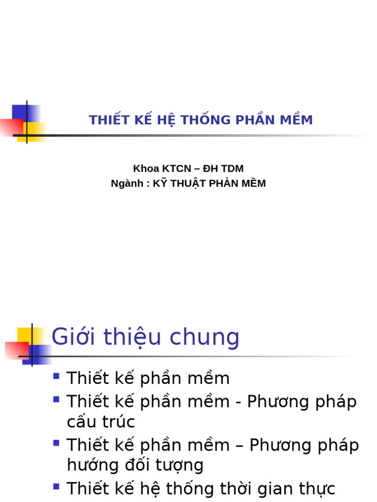 Chuong 3.0 Thiet Ke He Thong Phan Mem | PDF